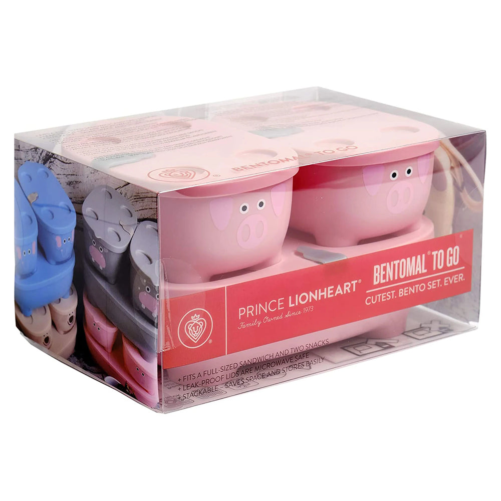 3pc Prince Lionheart Bentomal To Go Pig Bento Set
